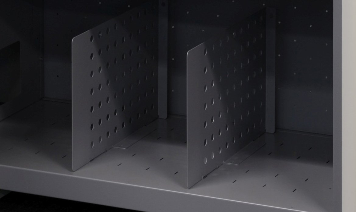 Set of 4 vertical dividers for shelf type ETSSHDPS | Enprag